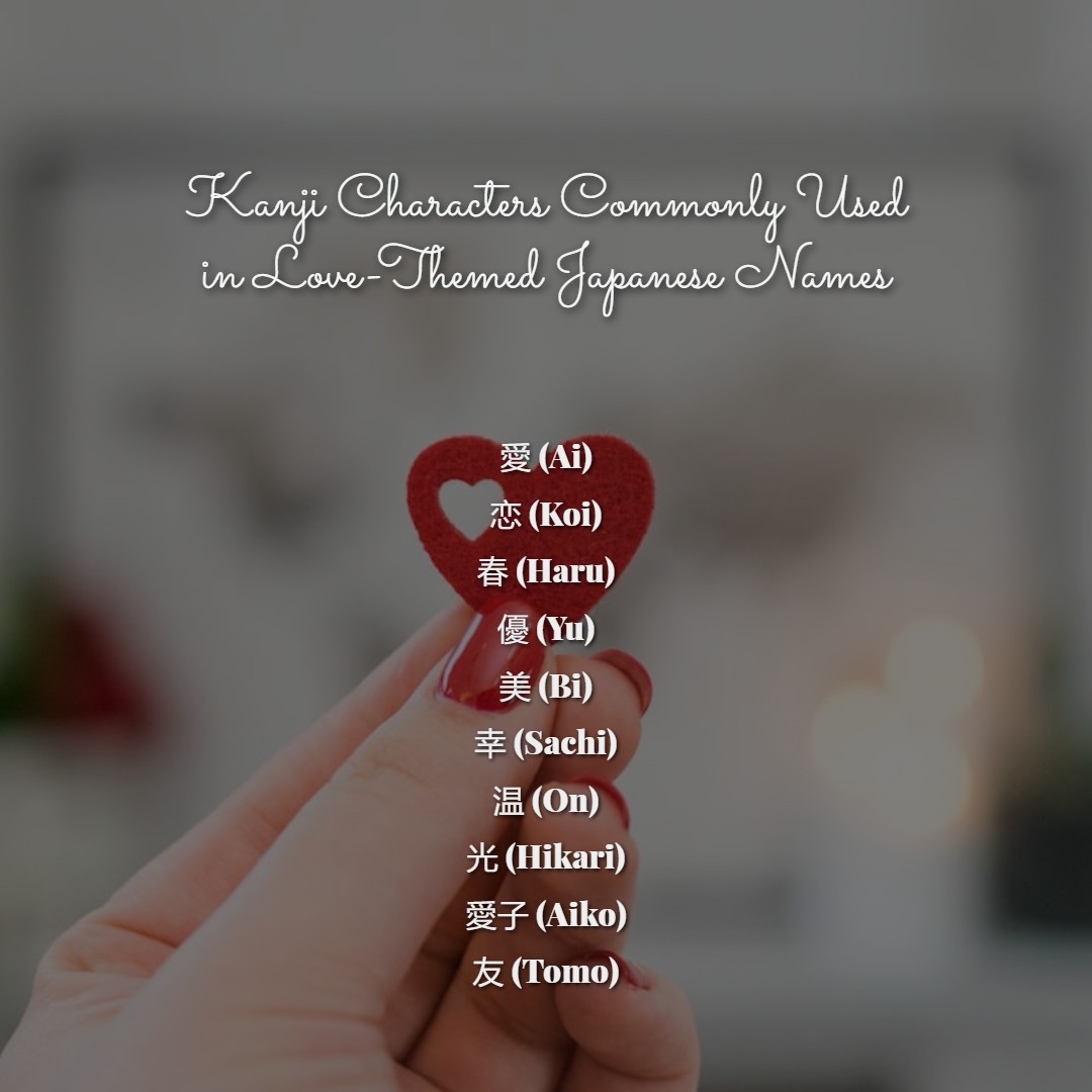 105 +Japanese Names Meaning Love: Beautiful & Meaningful Choices - The ...