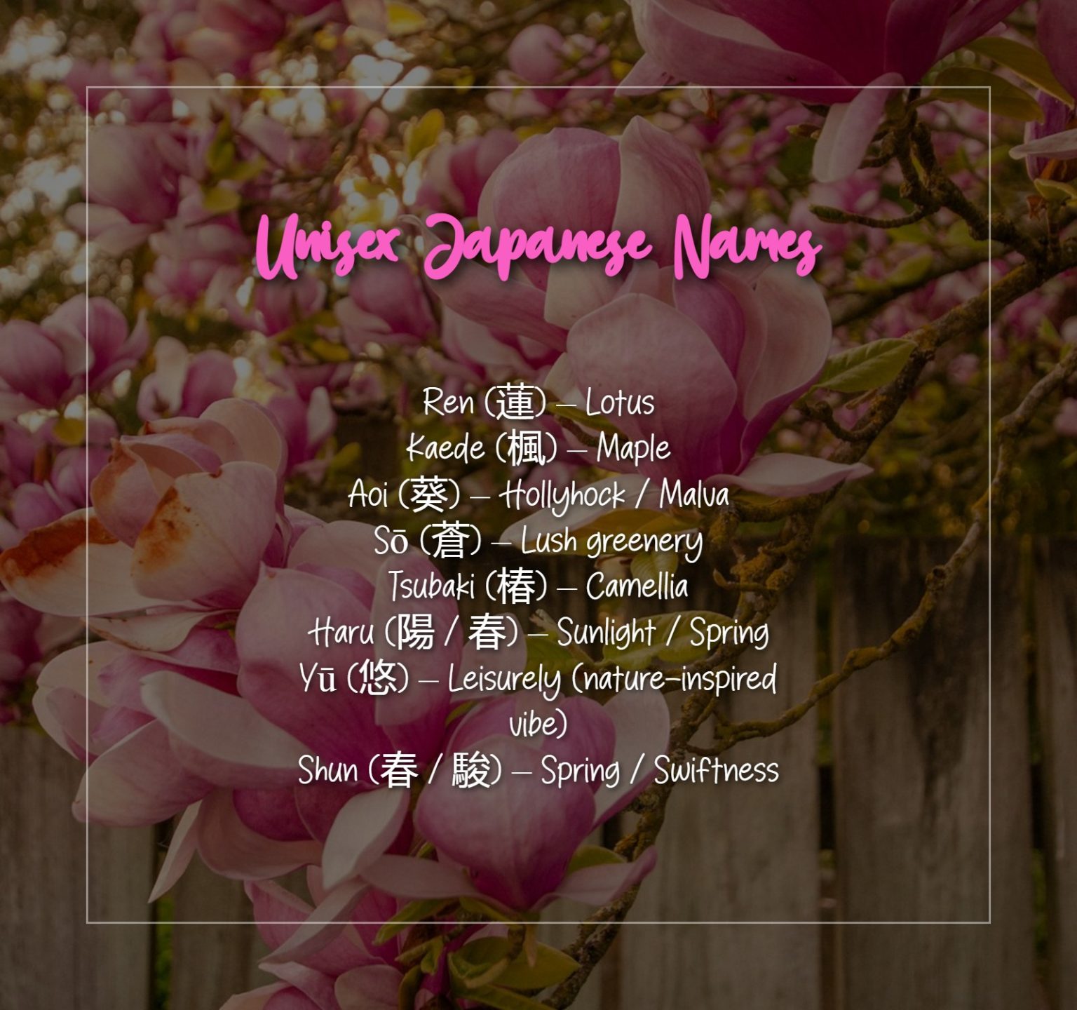 Blooming With Beauty: Top 100+ Japanese Names That Mean Flower - The ...